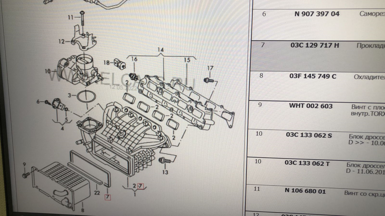 Замена прокладок впускного коллектора. — Volkswagen Jetta VI, 1,4 л ...