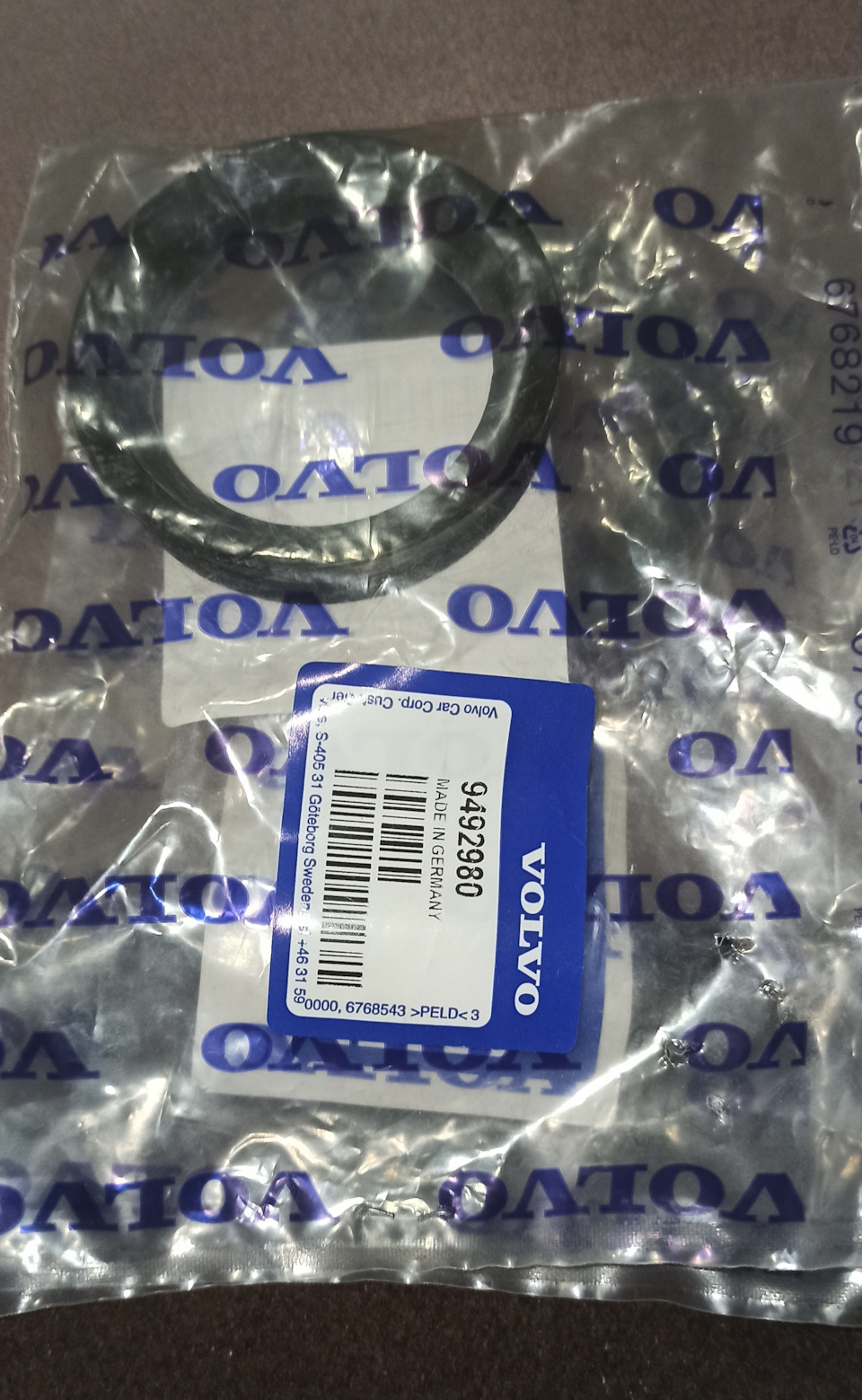 9492980 уплотнение Volvo | Запчасти на DRIVE2