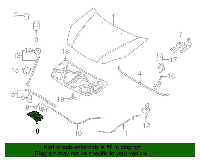 811301G000 Защелка капота KIA HYUNDAI | Запчасти на DRIVE2