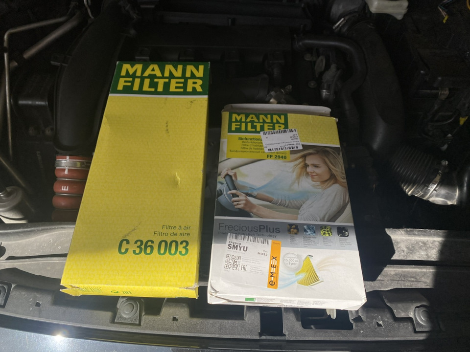 ТО-XI 55874 км. / 30.03.2024: Часть 1 заменил воздушный и салонный фильтра — Peugeot RCZ, 1,6 л ...