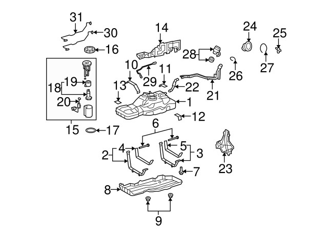 7702435070 Фильтр топливный TOYOTA LEXUS | Запчасти на DRIVE2