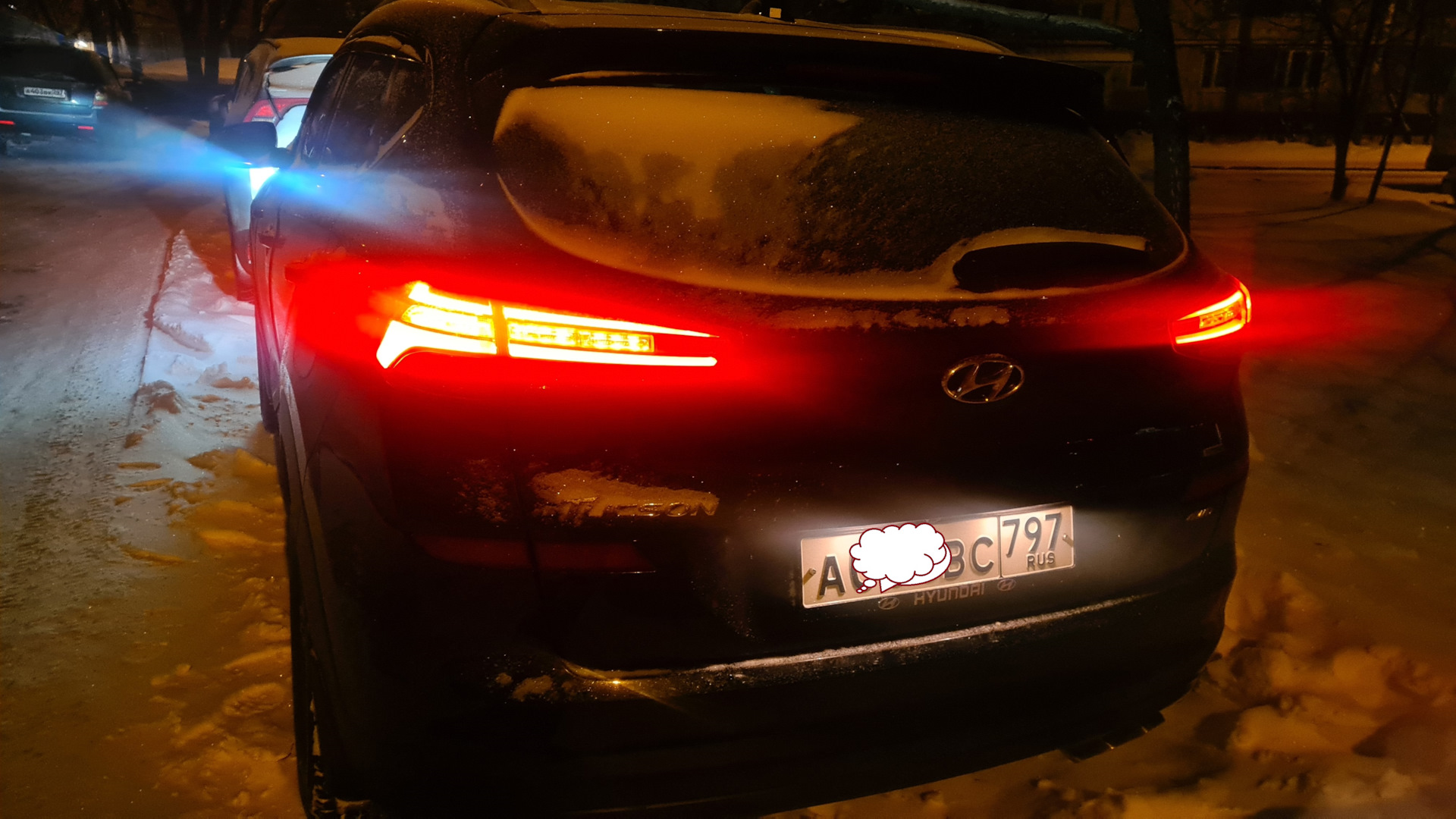 Установка оригинальных задних LED фонарей на Tucson 3 рестайлинг ...