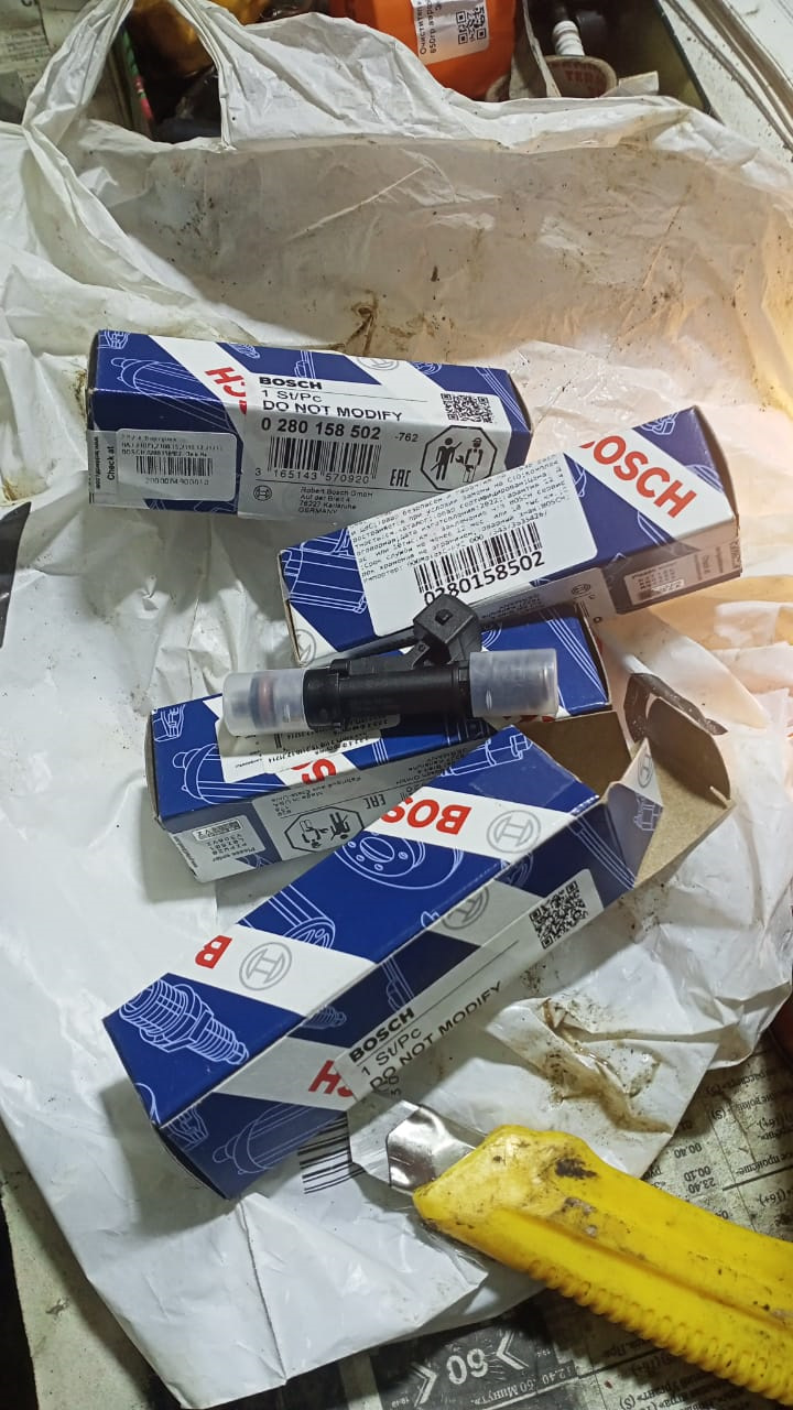 Замена форсунок Бош-0280150996 на Бош-0280158502 на ВАЗ 2110-2112 ...