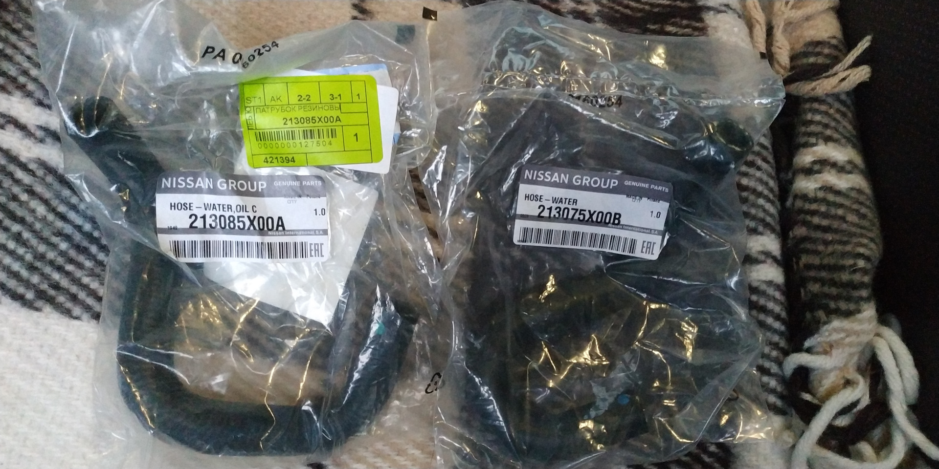 Шланги масляного теплообменника — Nissan Pathfinder (3G), 2,5 л, 2011 ...