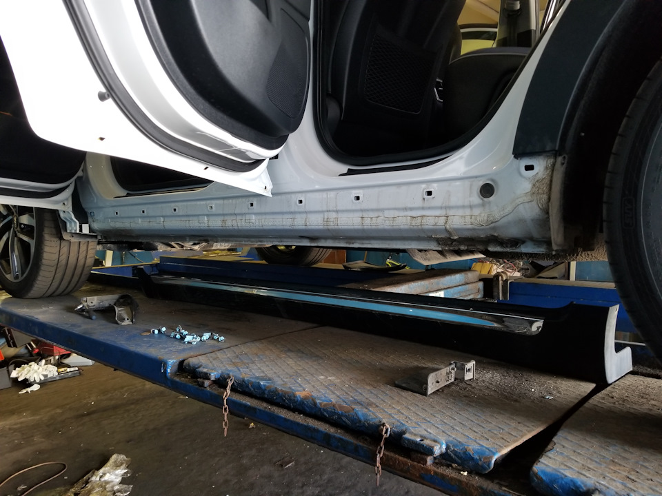 ⑨ Пороги MВ Style — KIA Sportage (4G), 2 л, 2018 года | стайлинг | DRIVE2