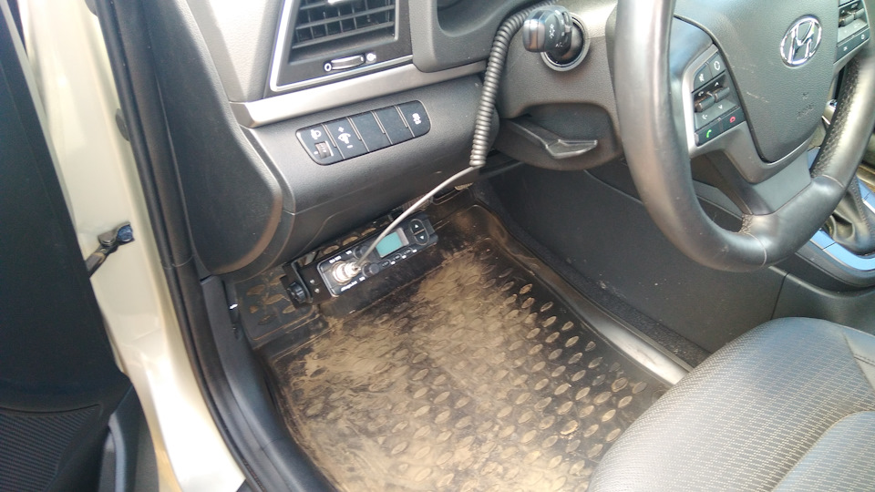 #196 Рация в Hyundai Elantra 6 (VI) + антенна на кронштейне — Chevrolet ...