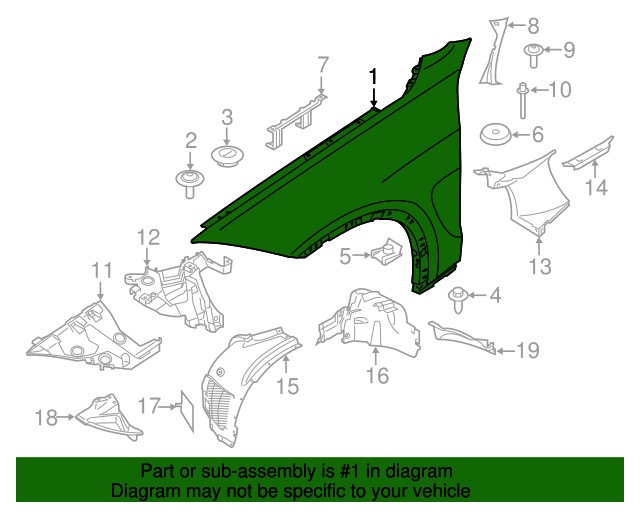 51657418955 Крыло Л Пд BMW | Запчасти на DRIVE2