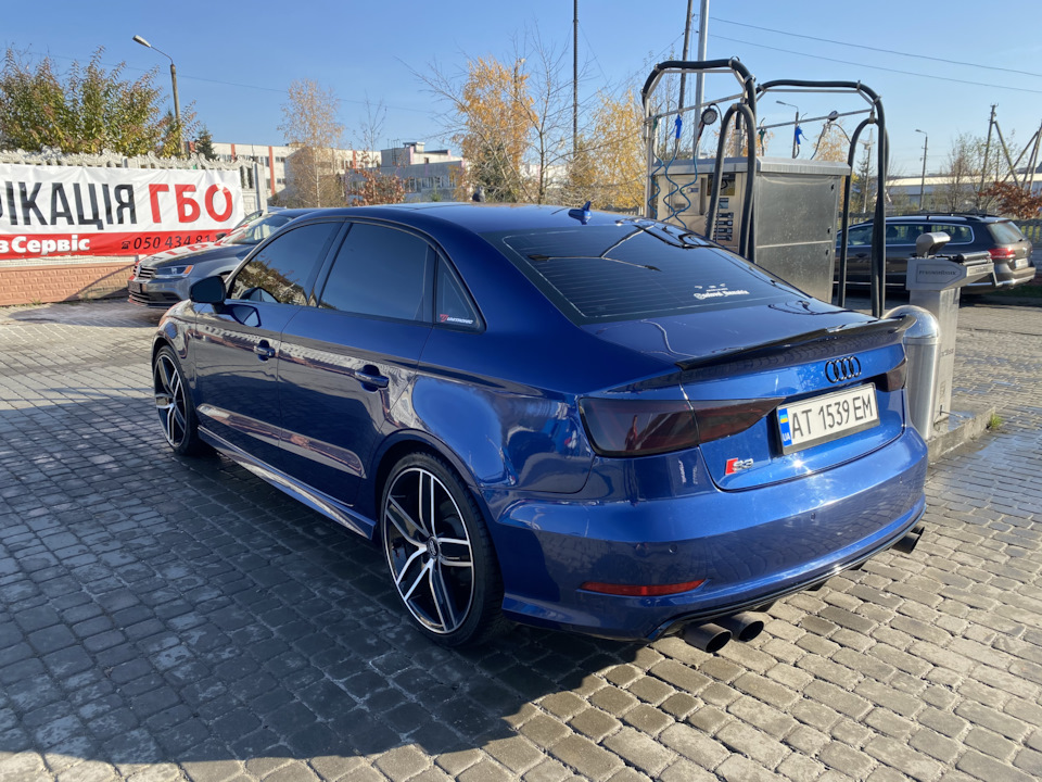 Антихром, тонировка по кругу и стопы — Audi A3 Sedan (8V), 2 л, 2014 ...