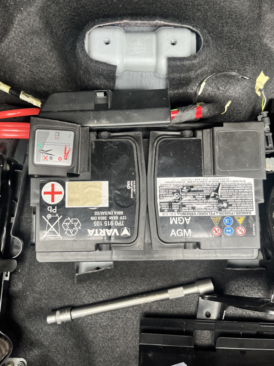 7P0915105 АКБ, залитая эл-литом и заряж. VAG | Запчасти на DRIVE2