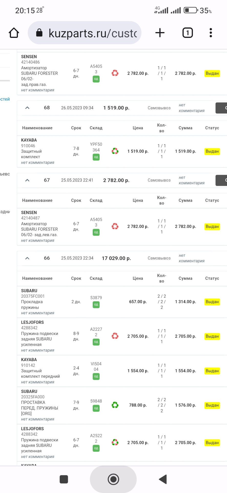 Замена задних амортизаторов и пружин. — Subaru Forester (SG), 2 л, 2007 ...