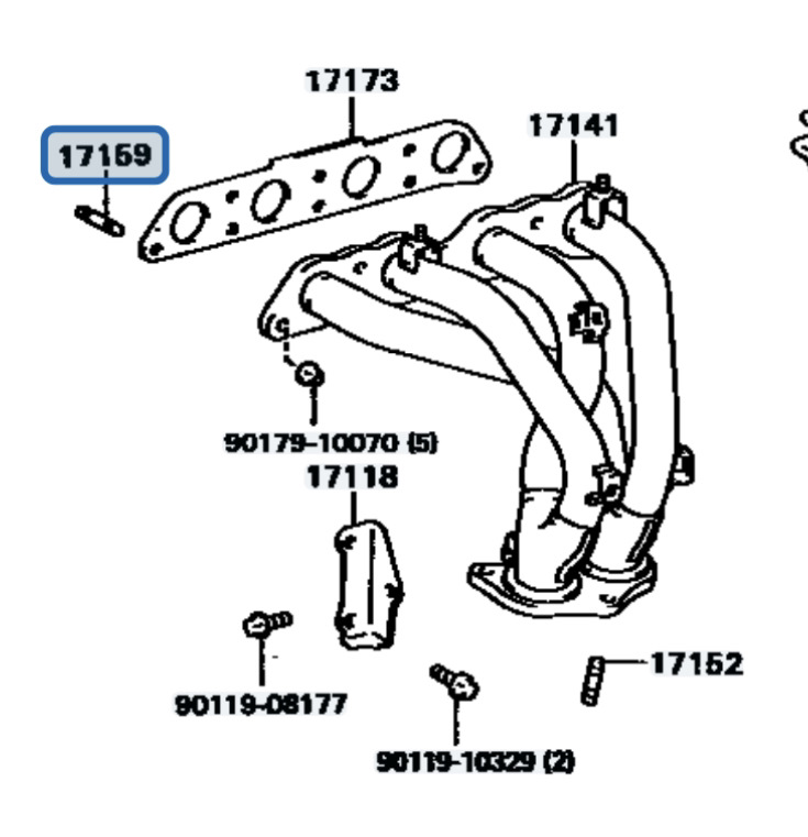 Вопрос про шпильки гбц-выпуск — Toyota Corolla (100), 1,6 л, 1995 года ...