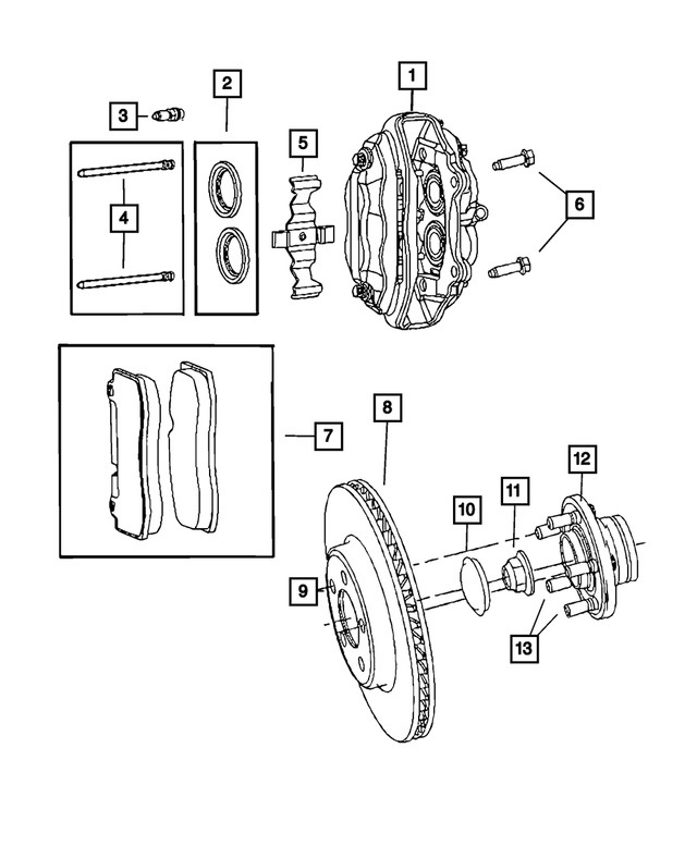 68144213AA Тормозные колодки Chrysler | Запчасти на DRIVE2