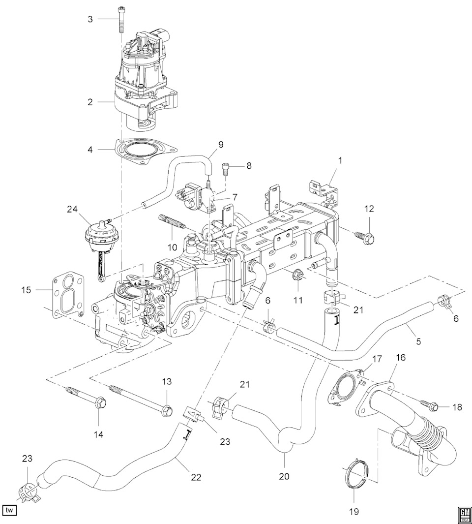 EGR — детали — Chevrolet Captiva (1G), 2,2 л, 2013 года | своими руками ...
