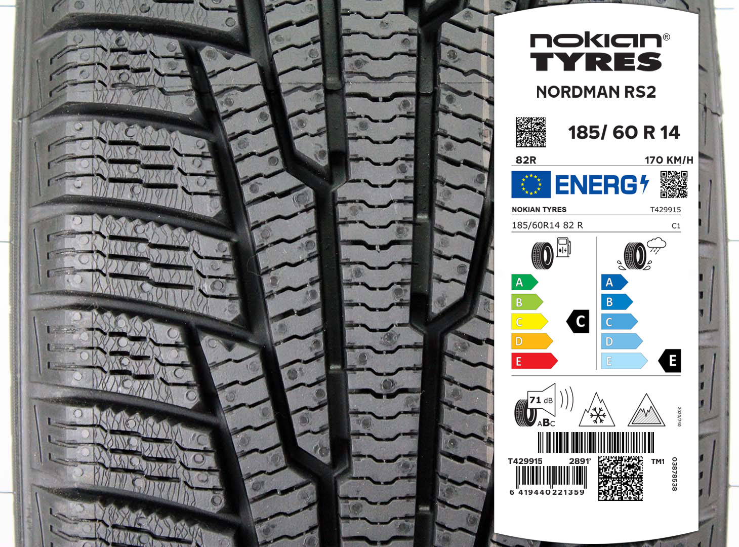 Шины Nokian Nordman RS2 185/60 R14 — Volkswagen Golf Variant (Mk3), 1,8 ...