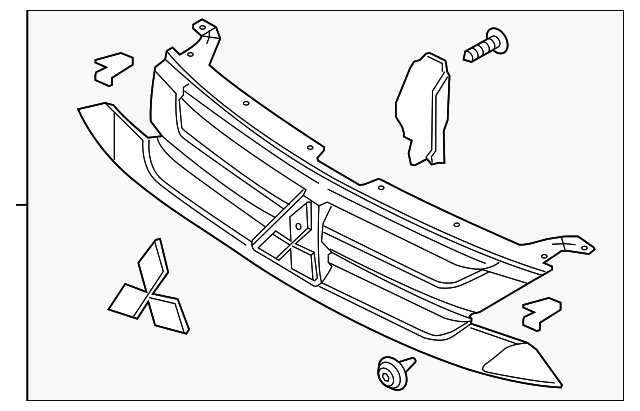 7450A967 Решетка OUTLANDER 15- Mitsubishi | Запчасти на DRIVE2