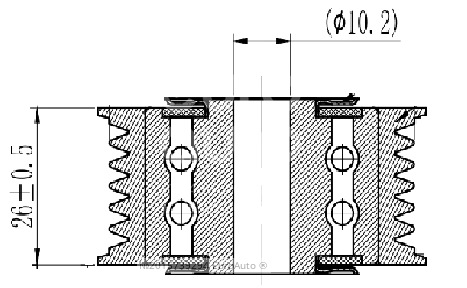 CM5502 Ролик привод. ремня для Mitsubishi Lancer X (07-) 1.8i/2.0i/2.4i ...