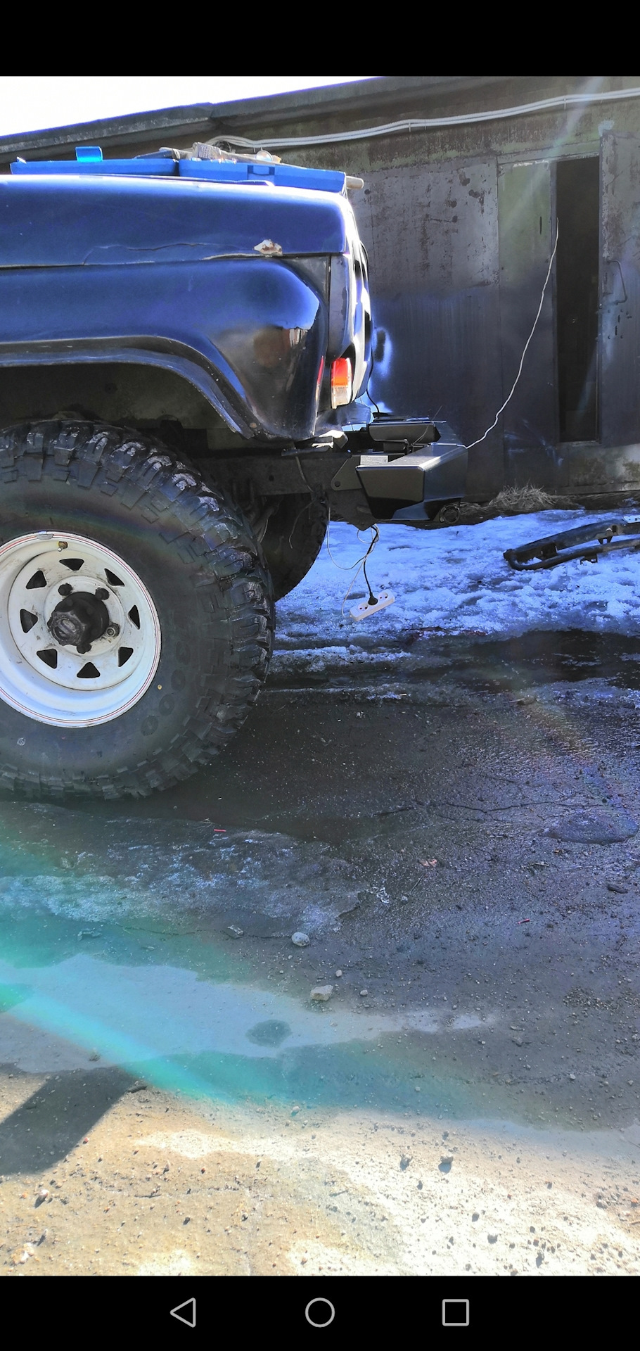 Бампер лебёдка — УАЗ 315195 Hunter, 2,7 л, 2006 года | просто так | DRIVE2