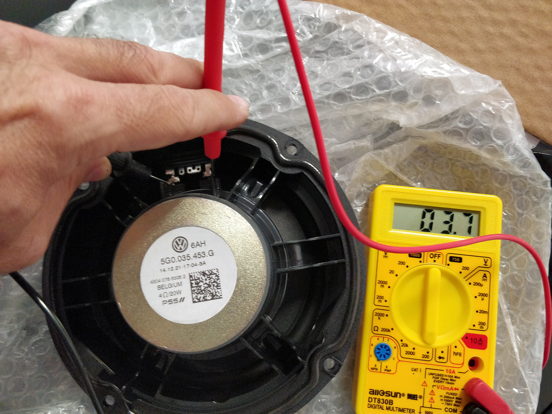 Rear speakers replaced & TPI 2034491/2 — Volkswagen Golf Mk7, 1,6 л ...