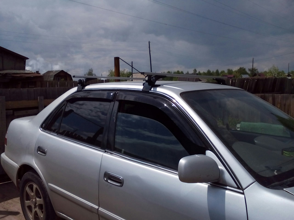 Рейлинги ( планки багажника) — Toyota Corolla (110), 1,5 л, 1999 года ...