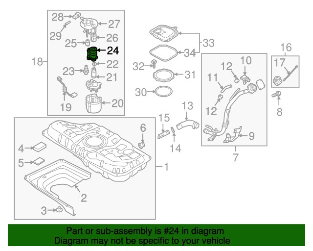 31112C1001 Топливный фильтр топливного бака KIA HYUNDAI | Запчасти на ...