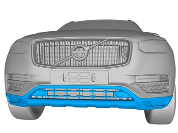 Установка юбки переднего бампера — Volvo XC90 (2G), 2 л, 2017 года ...