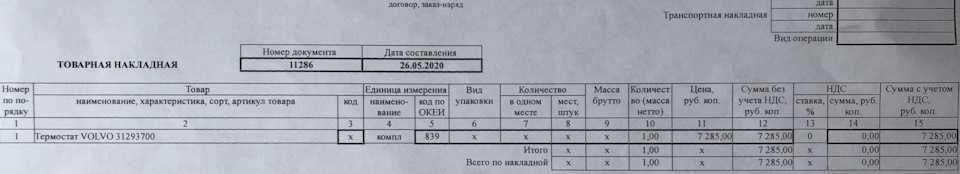 31293700 комплект термостат Volvo | Запчасти на DRIVE2