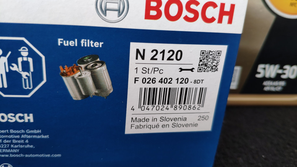 F026402120 Топливный фильтр BOSCH | Запчасти на DRIVE2