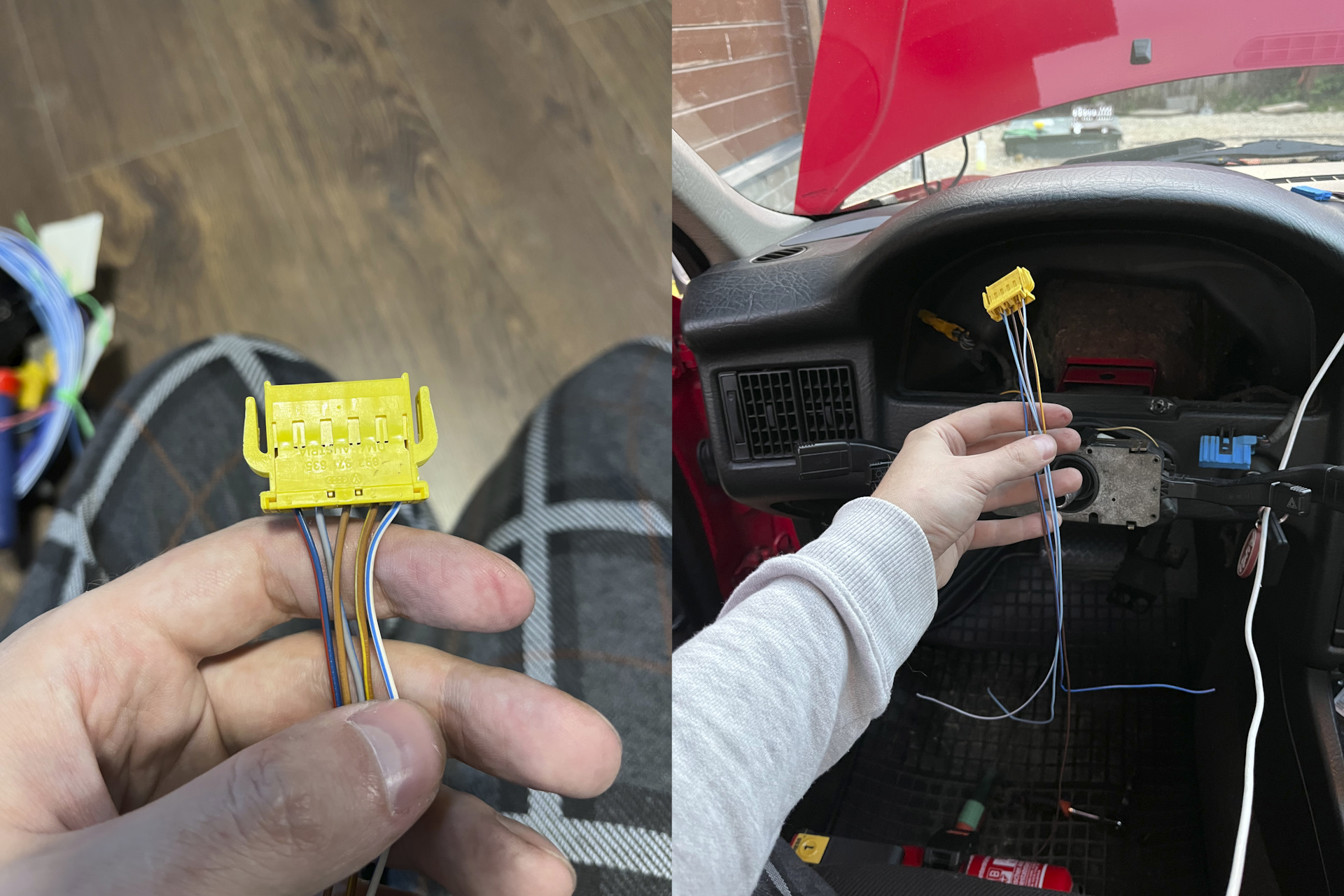 Установка дисплея температуры за бортом — Audi 80 (B3), 1,8 л, 1989 ...