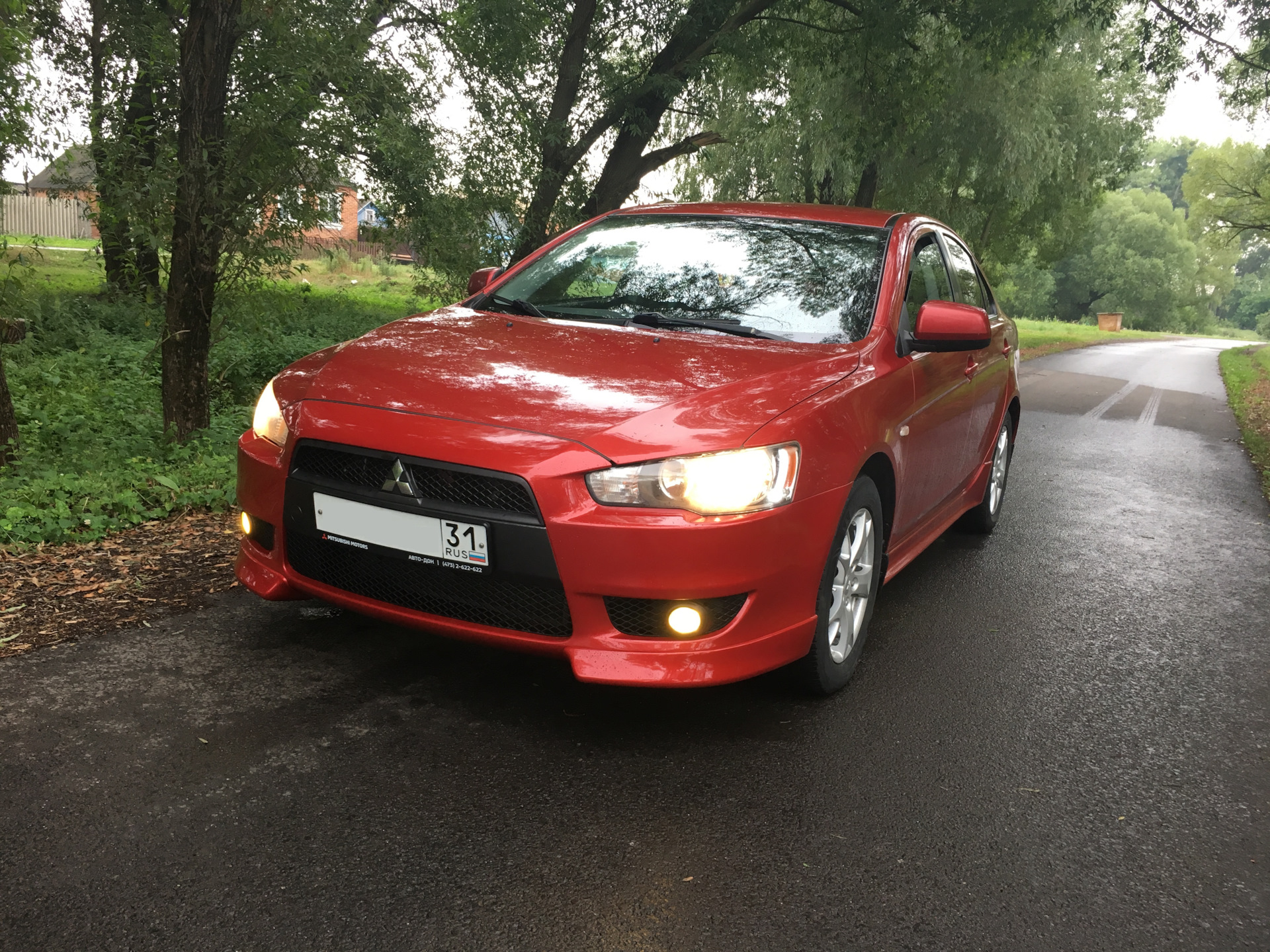Штатный обвес. Часть 2. "Клыки" — Mitsubishi Lancer X, 1,8 л, 2008 года ...