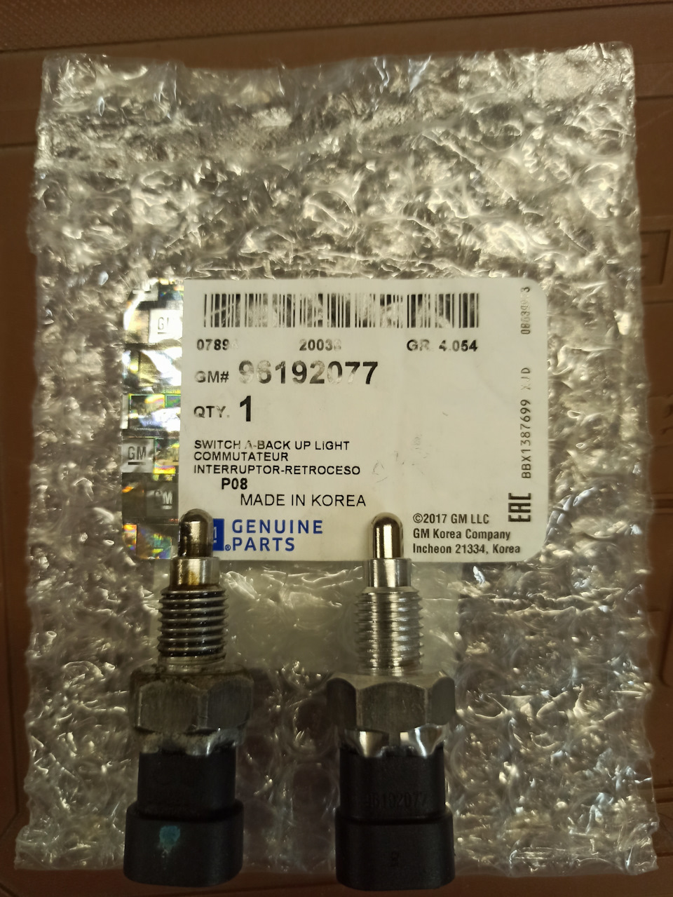 96192077 Датчик заднего хода GM | Запчасти на DRIVE2