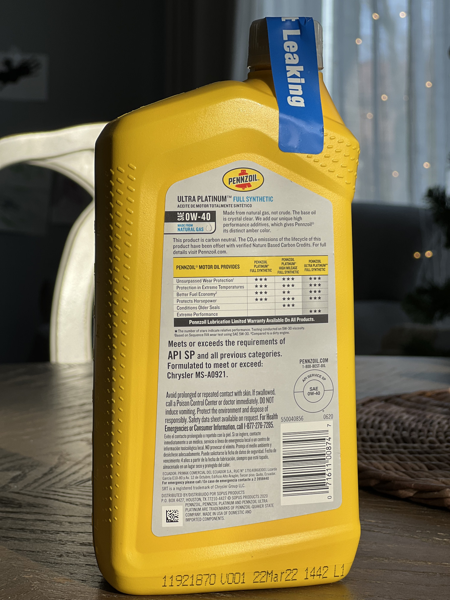 Про масло для 6.4 hemi "Pennzoil Ultra Platinum 0w-40" — Jeep Wrangler ...