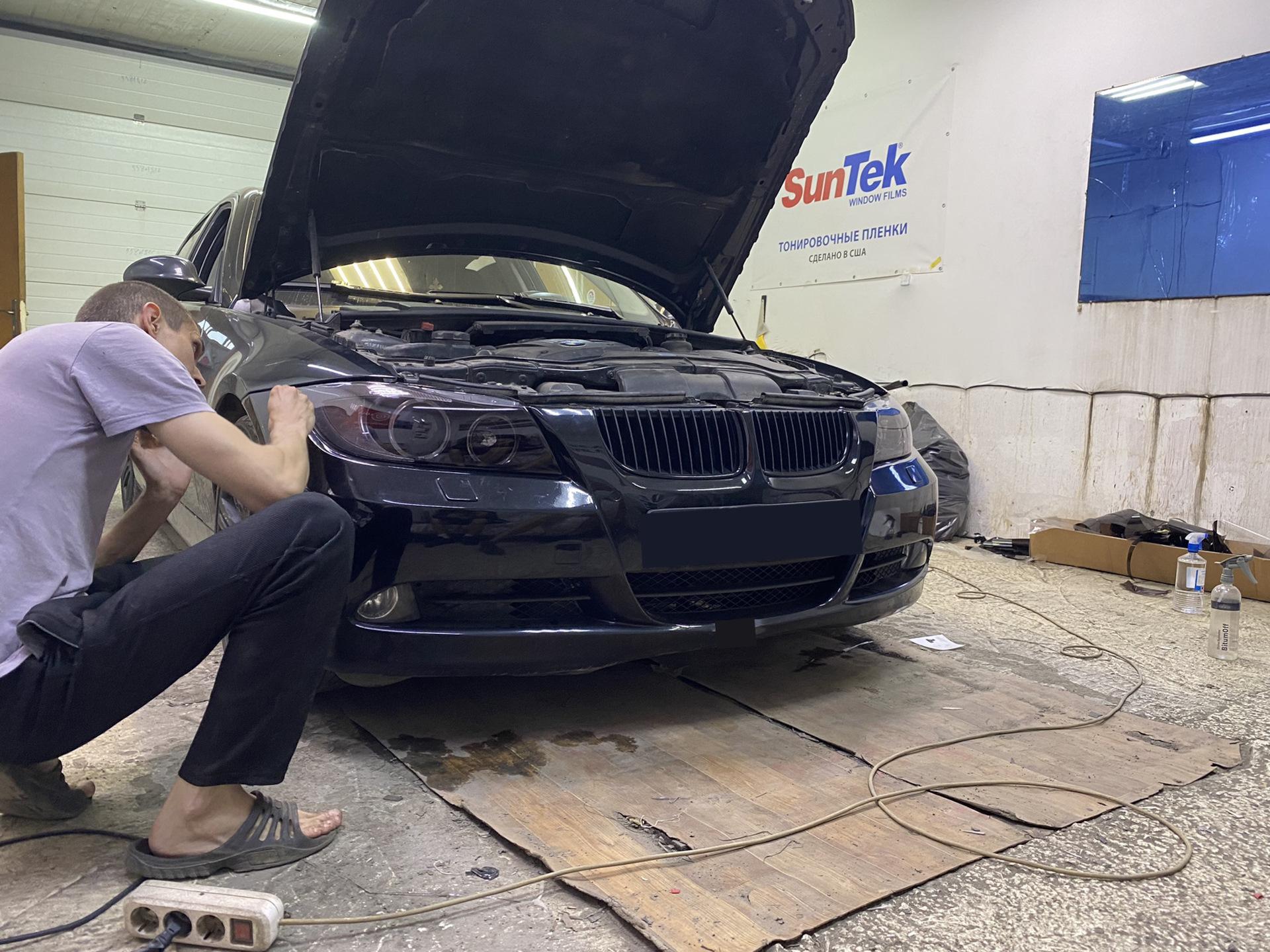 Замена линз Hella 3R Black, новые стекла на фары. — BMW 3 series (E90), 2,5 л, 2008 года ...