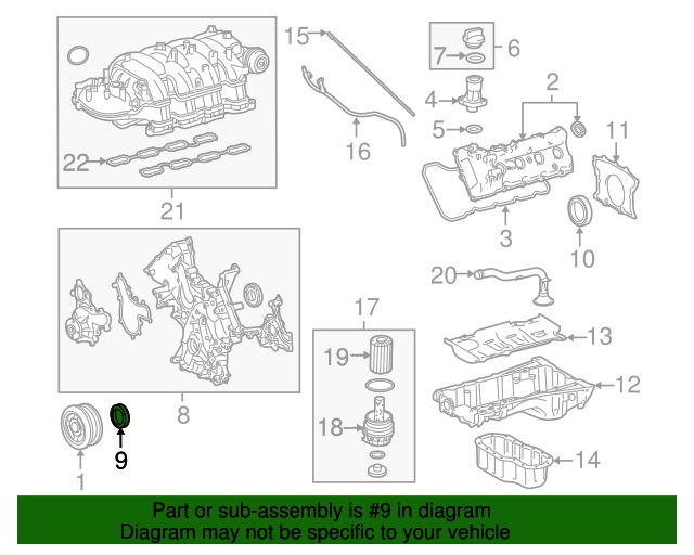 9031142037 Уплотняющее кольцо, распределительный вал TOYOTA LEXUS ...