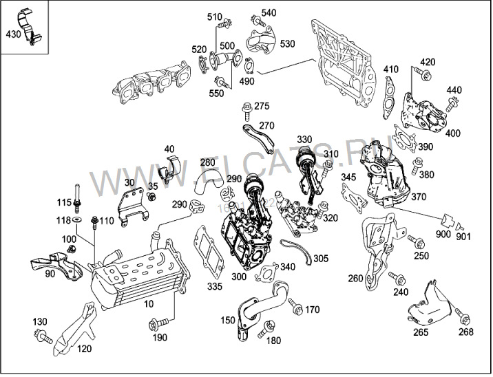 OM651 все прокладки для чистки впускного и замены теплообменника ...
