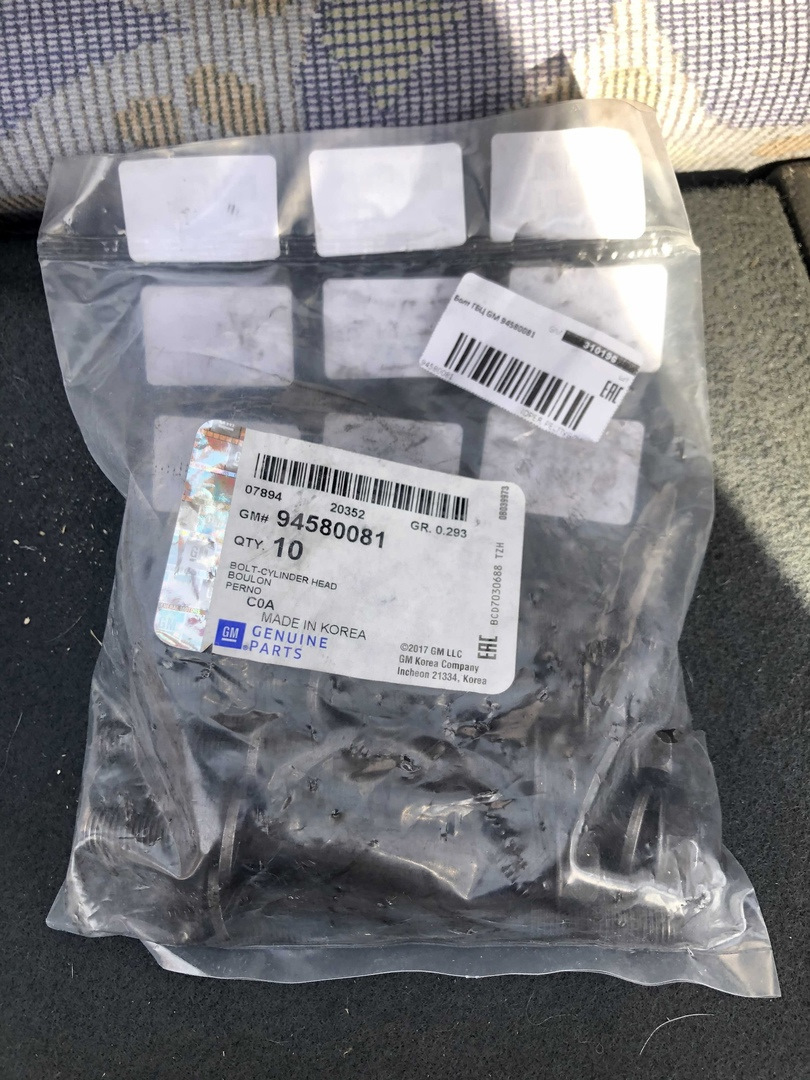 94580081 Болт М10х106 головки блока цилиндров / Chevrolet Aveo, Matiz ...