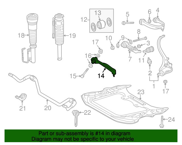 A2203304311 Рычаг независимой подвески нижний левый Mercedes | Запчасти ...