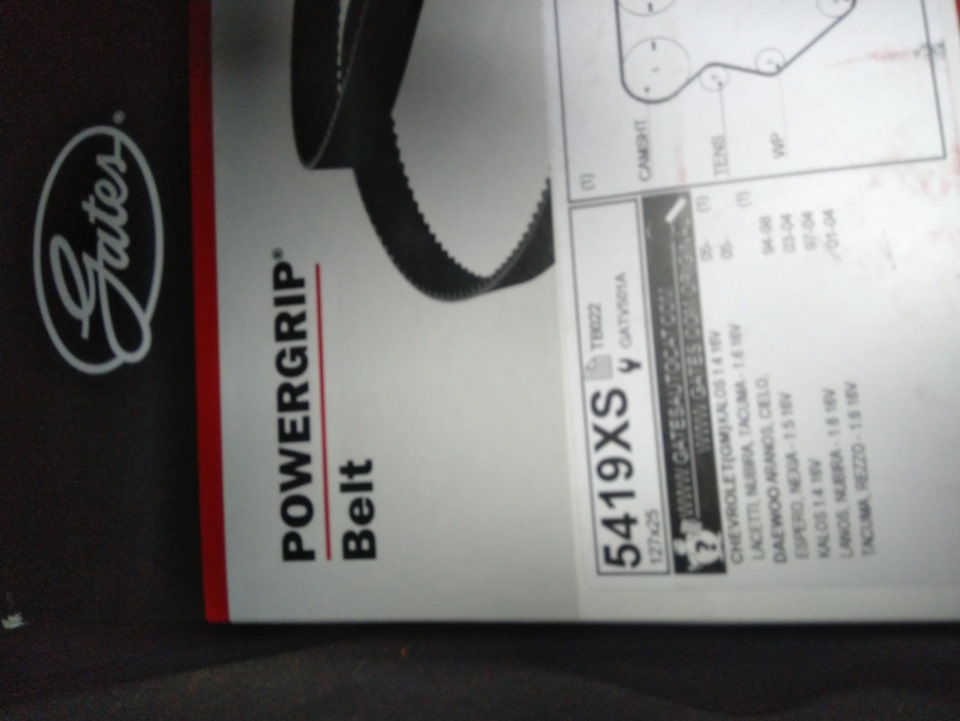 5419XS Ремень ГРМ GATES | Запчасти на DRIVE2