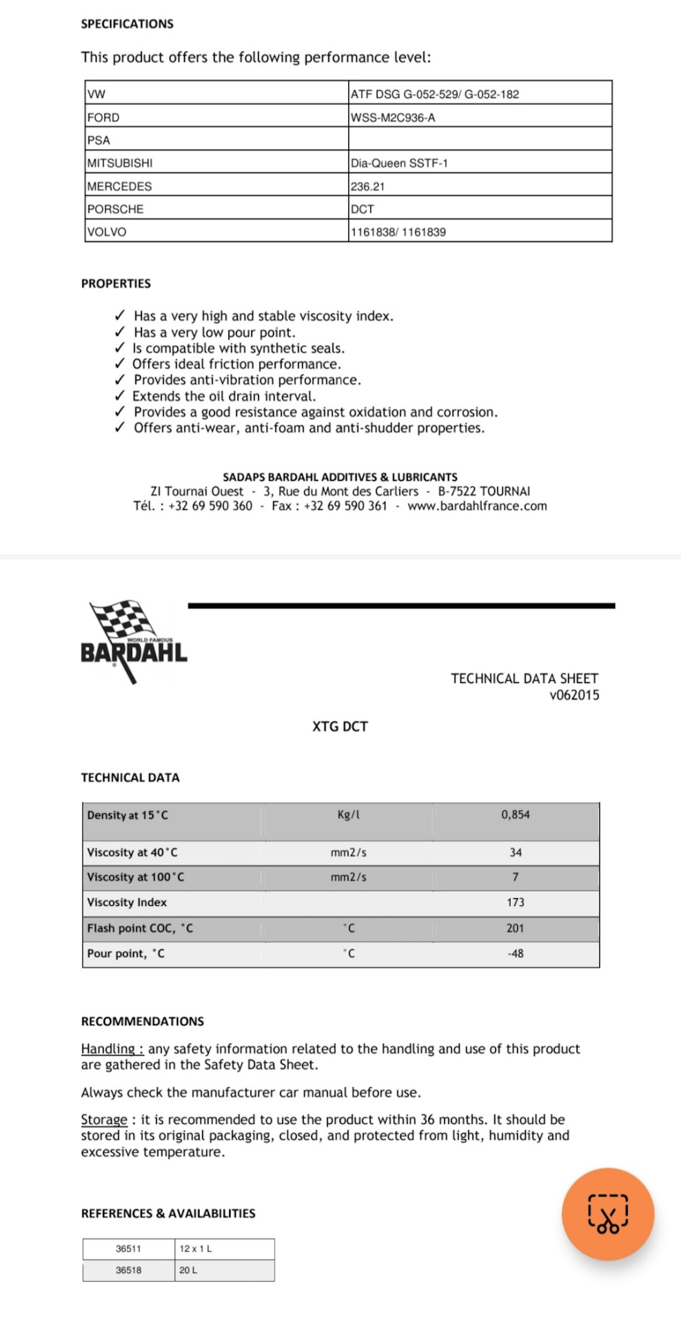 1161839 Масло трансмис. Volvo Powershift 75W GL4 (4 л) Volvo | Запчасти ...