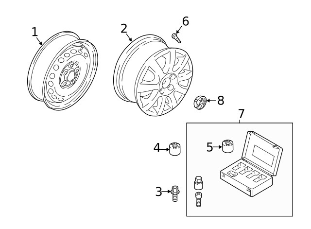 5Q0698137 комплект секреток VAG | Запчасти на DRIVE2