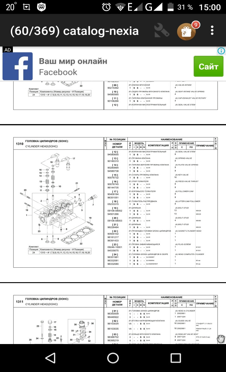 96181217 Прокладка ГБЦ GM | Запчасти на DRIVE2