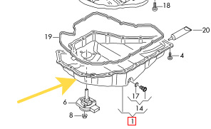Замена прокладки масляного поддона Audi Q5 — Audi Q5 (1G), 2 л, 2012 ...