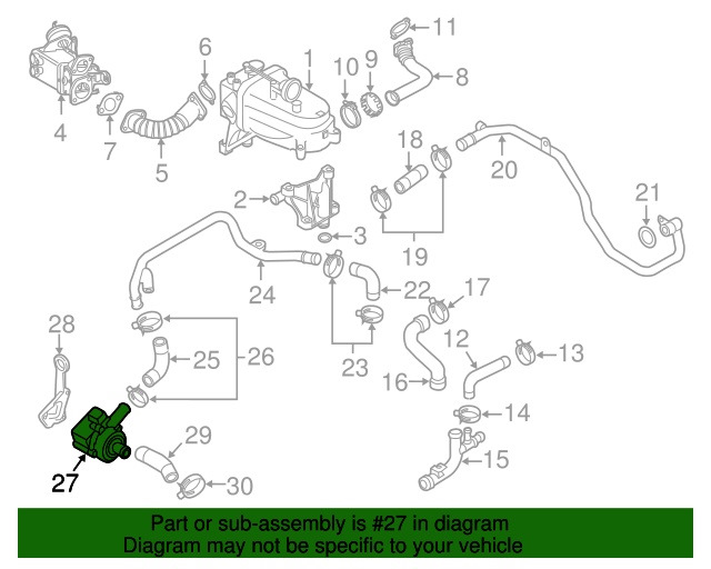 059121012A Насос системы охлаждения, дополнител. VAG | Запчасти на DRIVE2