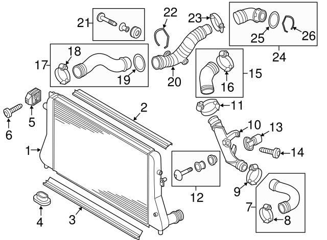 1K0121367D Опора радиатора VAG | Запчасти на DRIVE2