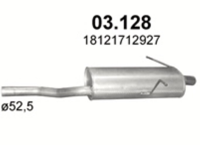 18121712927 Задний дополнительный глушитель BMW | Запчасти на DRIVE2