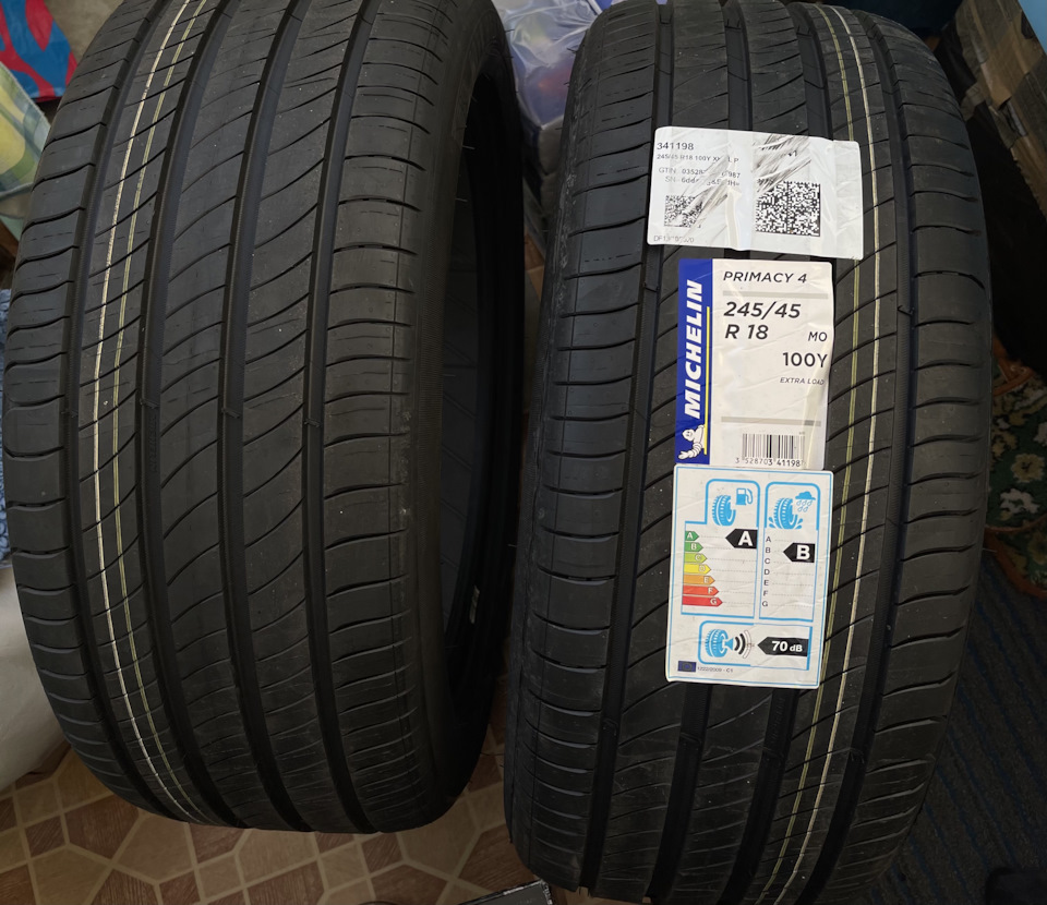 Michelin (Мишлен) Primacy 4 — Mercedes-Benz S-Class (W220), 3,7 л, 2005 ...