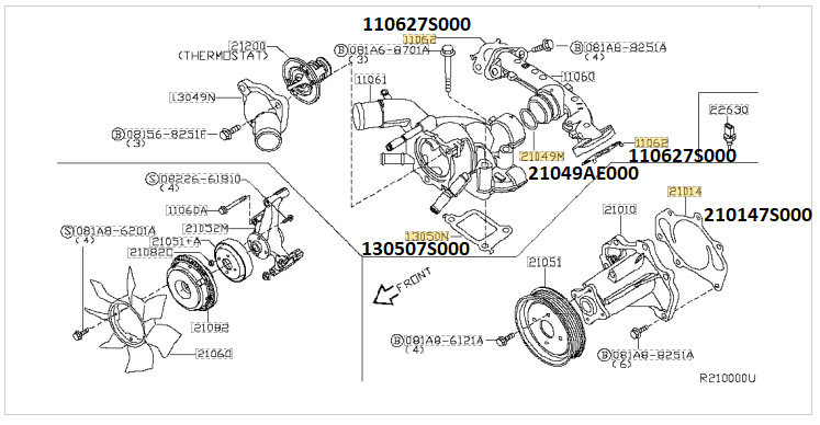 Замена помпы и нескольких шлангов — Infiniti QX56 (1G), 5,6 л, 2008 ...