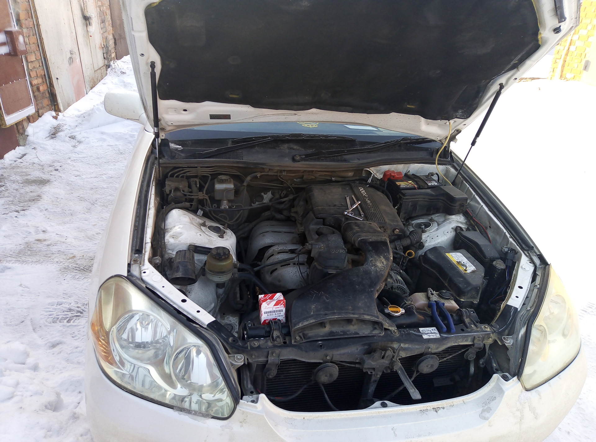 Замена радиатора и термостата. — Toyota Mark II (110), 2 л, 2003 года ...