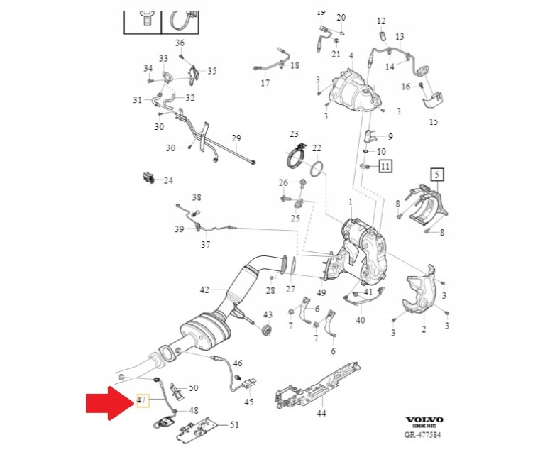 Датчик твердых частиц сажи Volvo 32203033 на Volvo V90 Cross Country ...