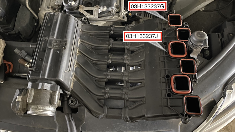 Замена прокладки клапанной крышки, КВКГ, чистка дросельной заслонки ...