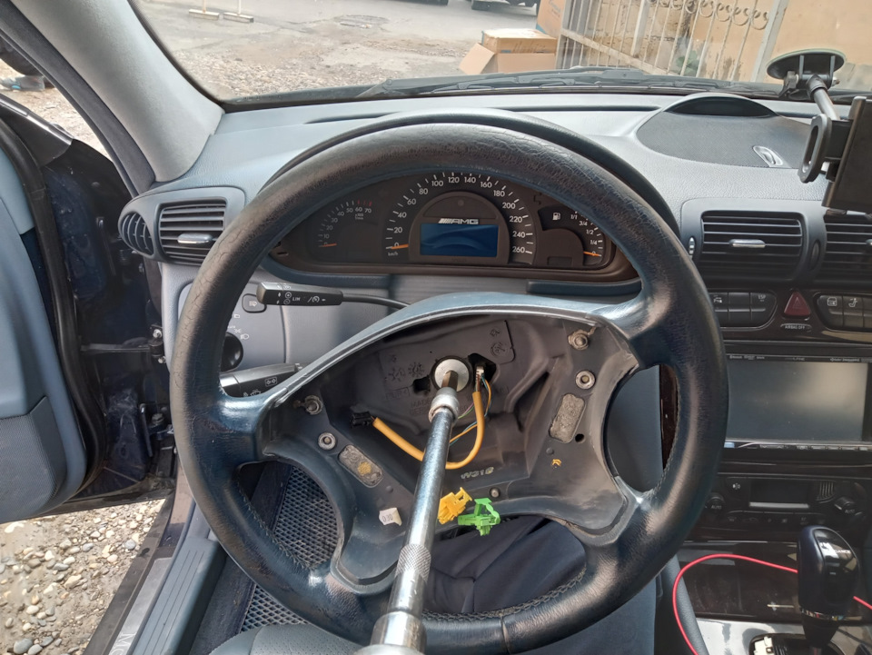 Перешив руля и ручки Акпп — Mercedes-Benz C-Class (W203), 2 л, 2002 ...